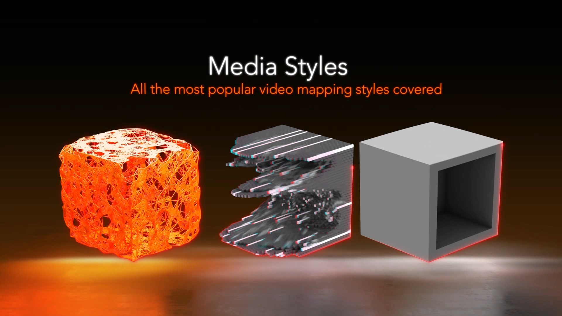 video projection mapping loops bundle for cubes Box Mapping Pack V1