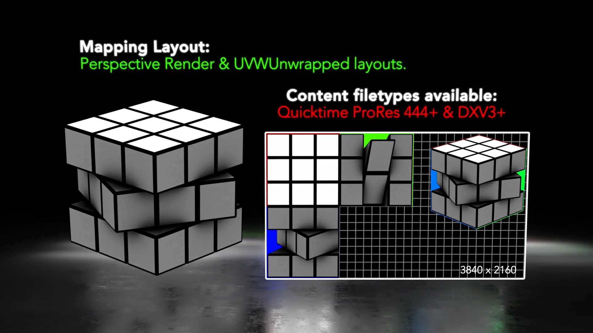 video projection mapping loops bundle for cubes Box Mapping Pack V1