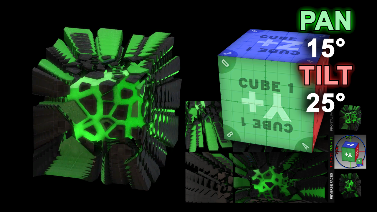 Projection Mapping Loops for Cubes - 4K, Pixelmapped, Ready to project.