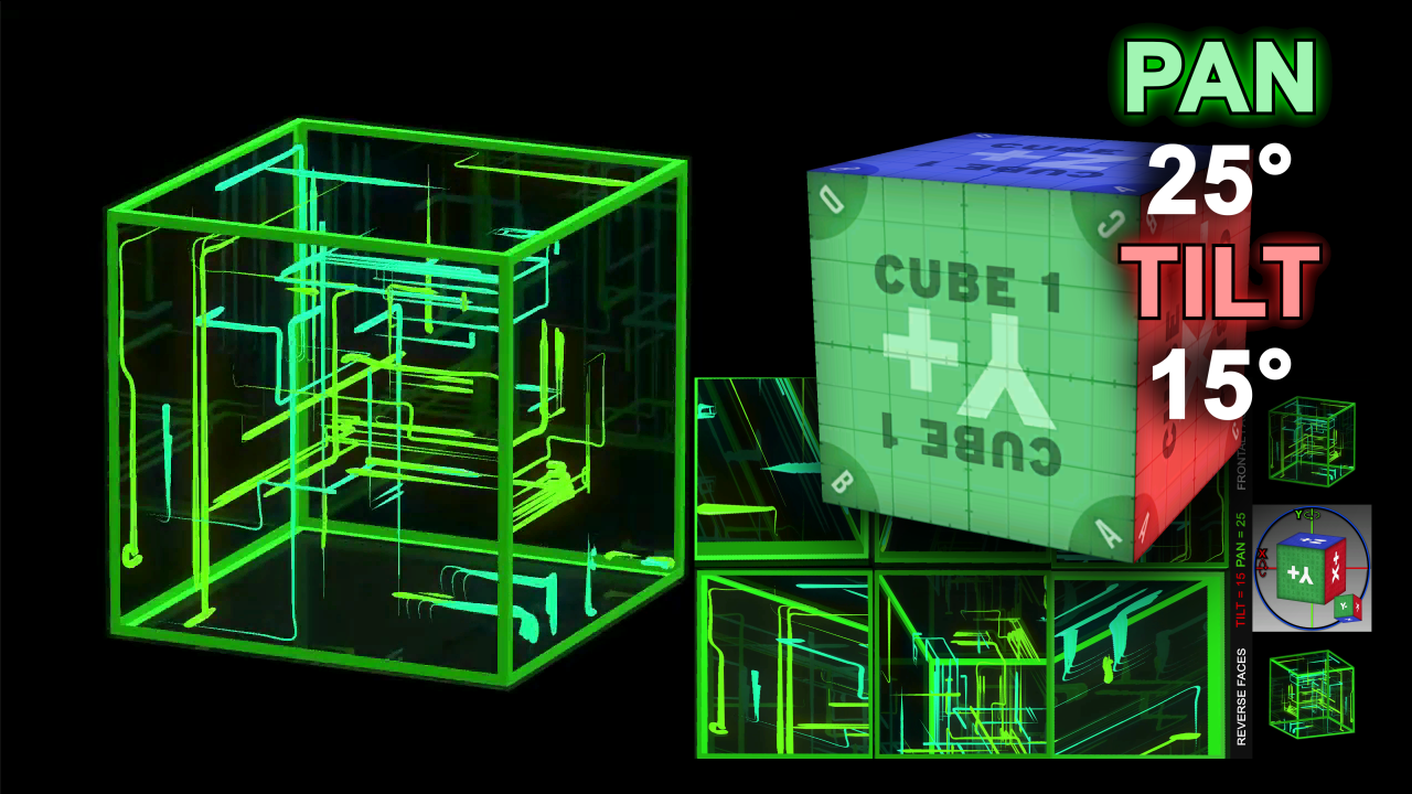 Projection Mapping Loops for Cubes - 4K, Pixelmapped, Ready to project.