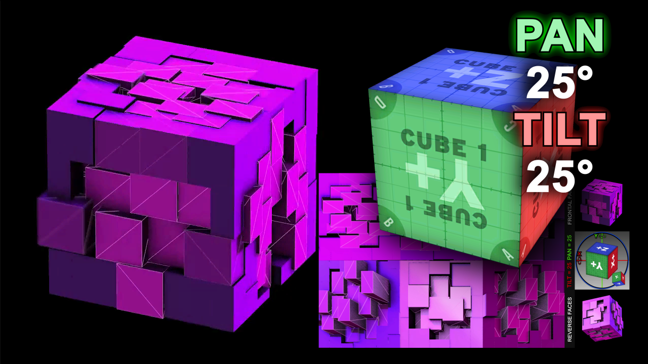 Projection Mapping Loops for Cubes - 4K, Pixelmapped, Ready to project.