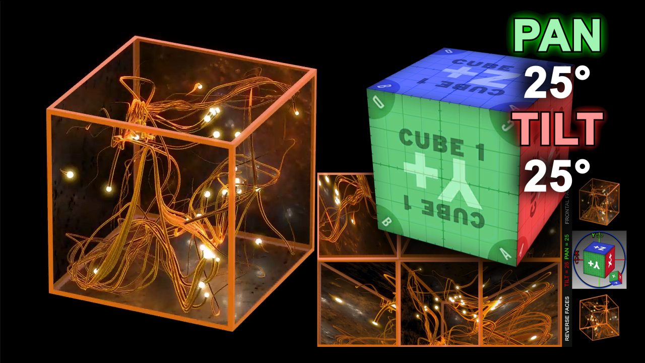 Projection Mapping Loops for Cubes - 4K, Pixelmapped, Ready to project.