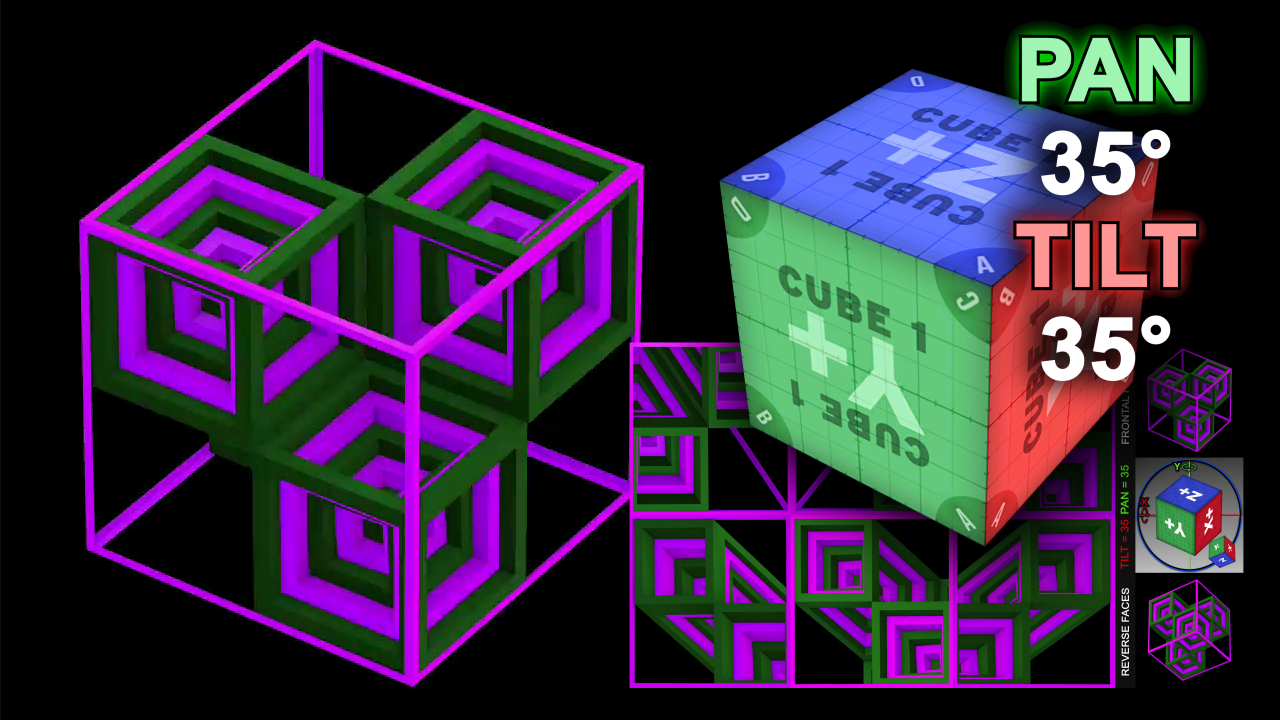 Projection Mapping Loops for Cubes - 4K, Pixelmapped, Ready to project.