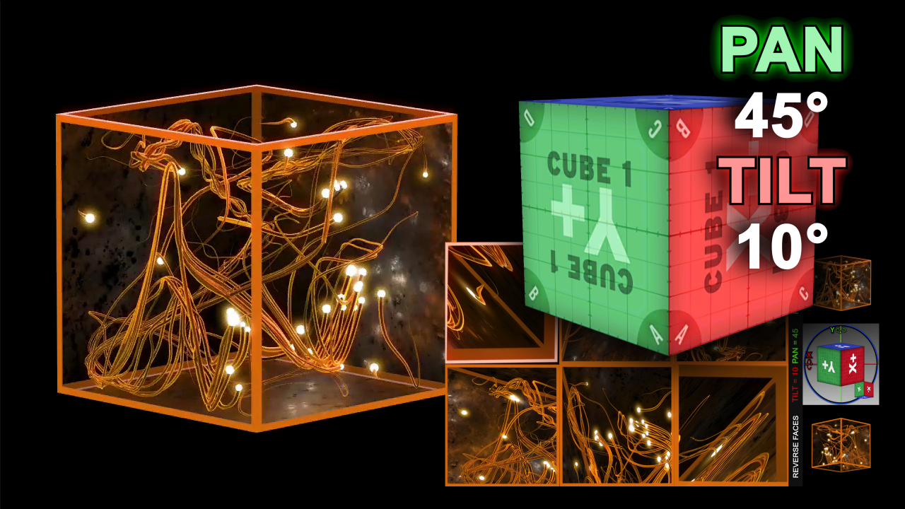 Projection Mapping Loops for Cubes - 4K, Pixelmapped, Ready to project.