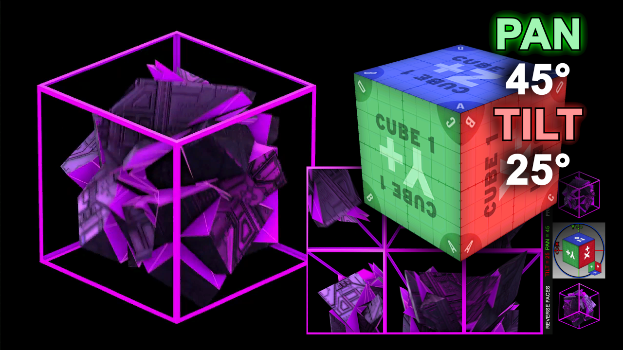 Projection Mapping Loops for Cubes - 4K, Pixelmapped, Ready to project.