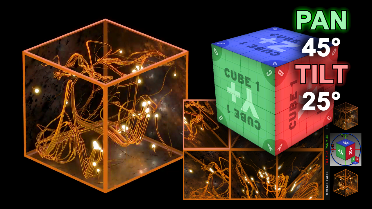 Projection Mapping Loops for Cubes - 4K, Pixelmapped, Ready to project.