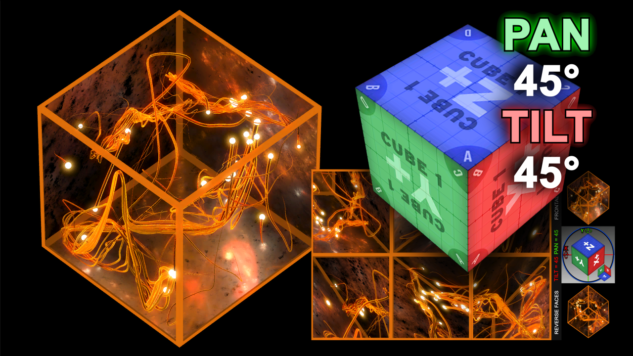 Projection Mapping Loops for Cubes - 4K, Pixelmapped, Ready to project.