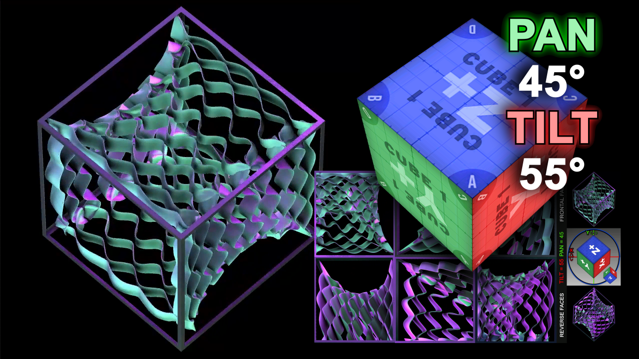 Projection Mapping Loops for Cubes - 4K, Pixelmapped, Ready to project.