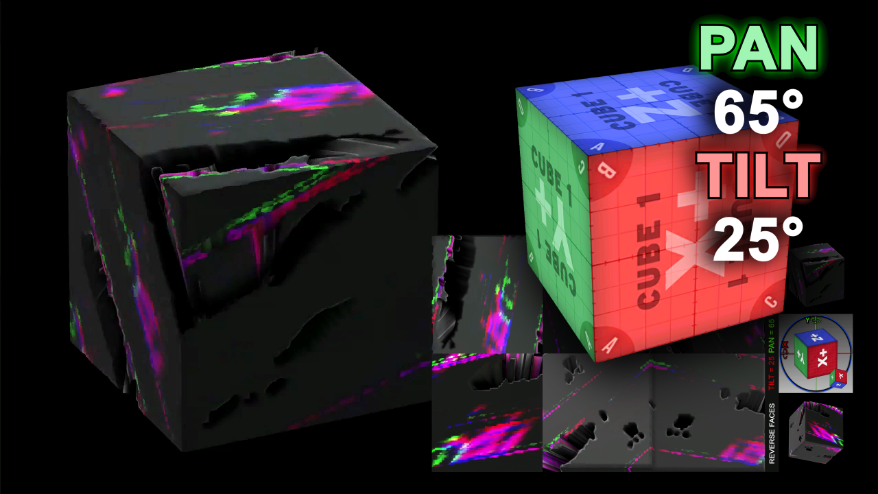Projection Mapping Loops for Cubes - 4K, Pixelmapped, Ready to project.