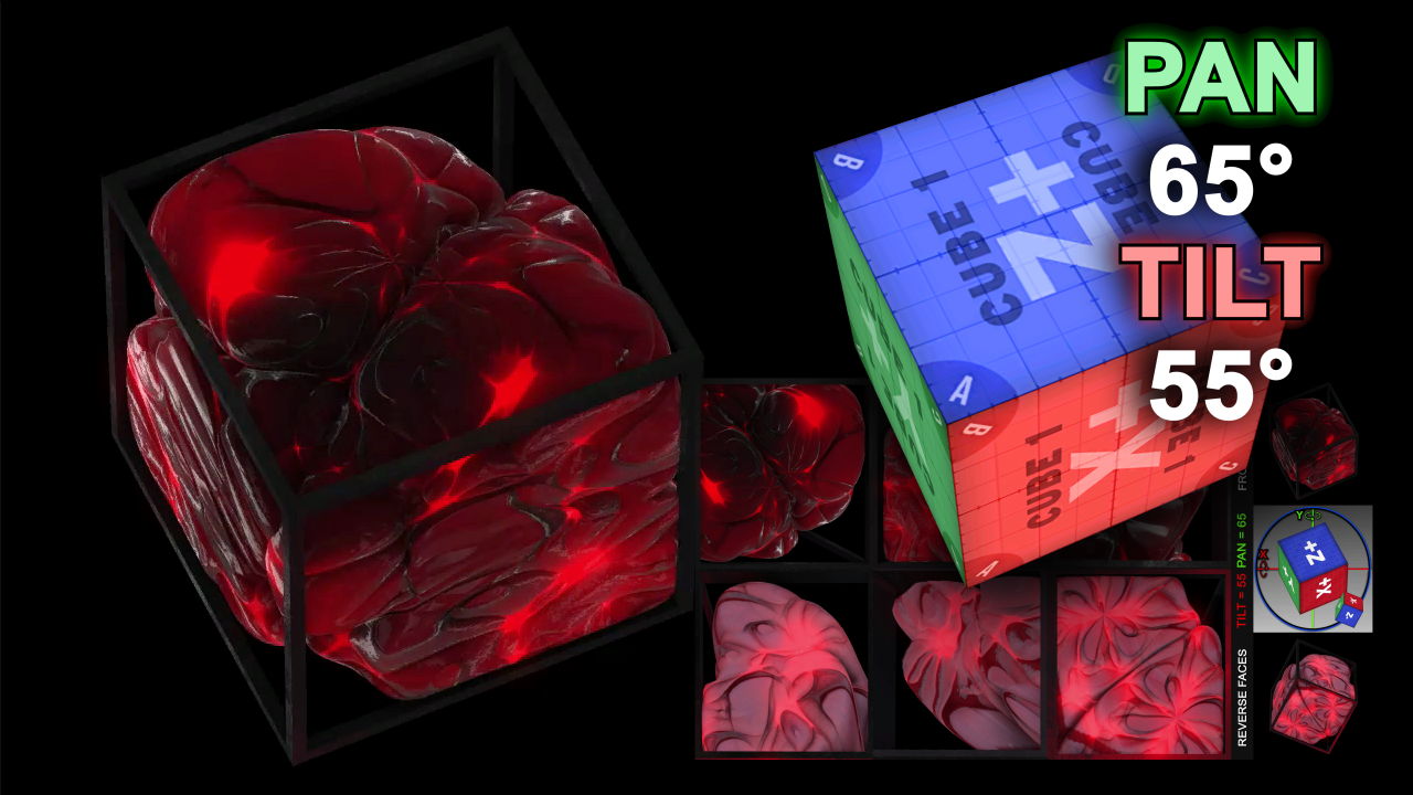 Projection Mapping Loops for Cubes - 4K, Pixelmapped, Ready to project.