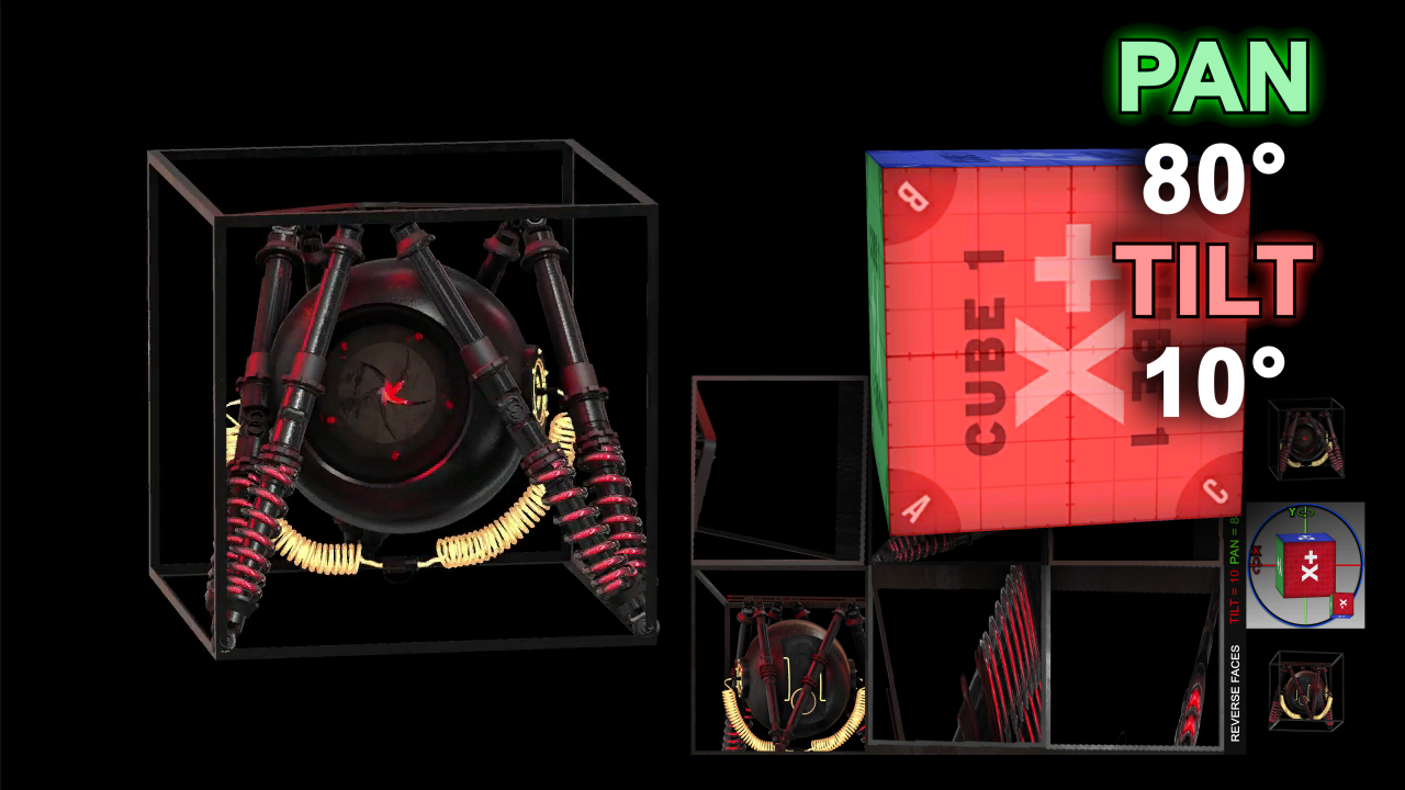 Projection Mapping Loops for Cubes - 4K, Pixelmapped, Ready to project.