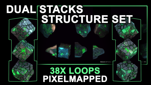 Projection Mapping Loops for Cubes - 4K, Pixelmapped, Ready to project.