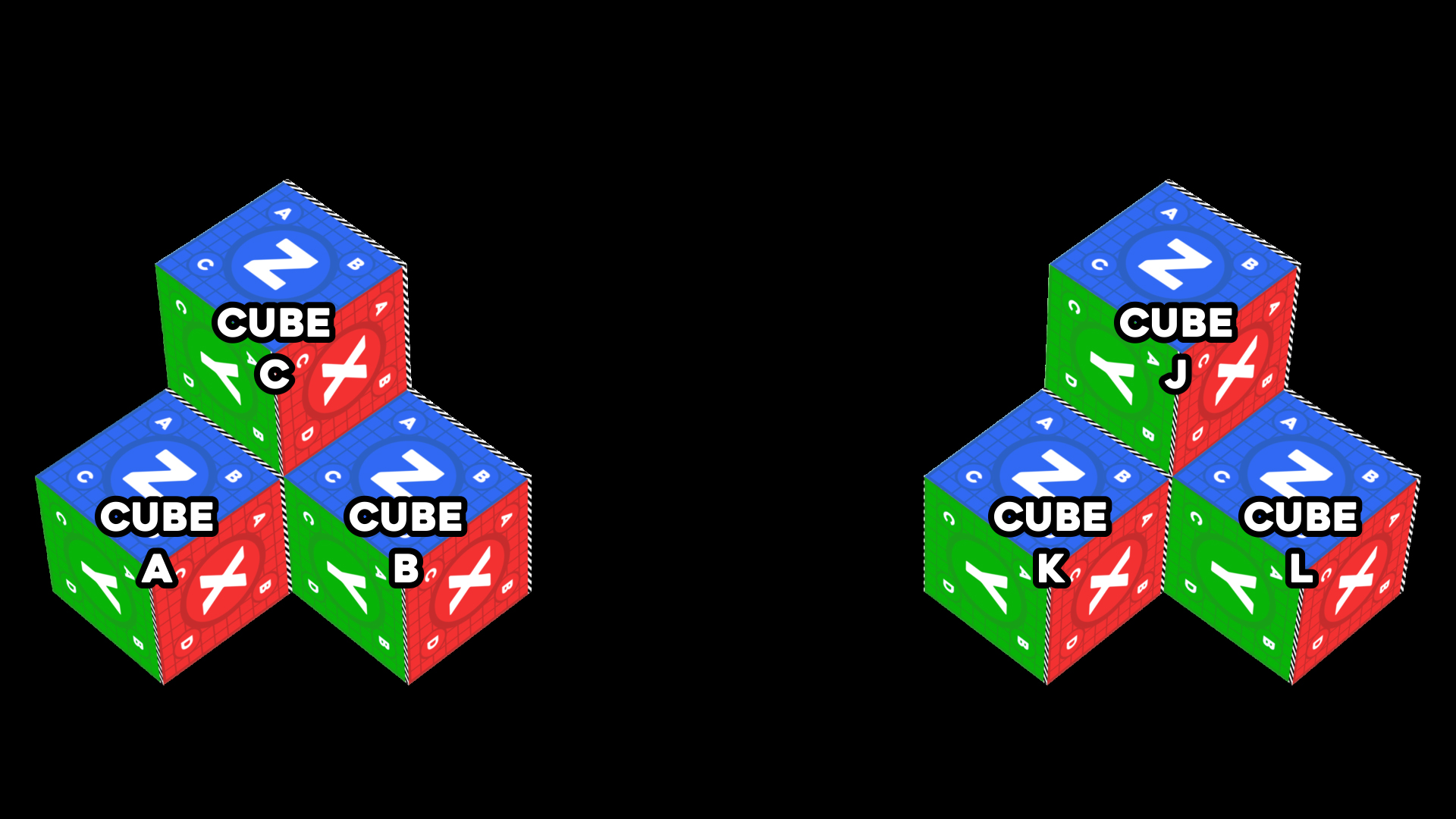 Projection Mapping Loops for Cubes - 4K, Pixelmapped, Ready to project.